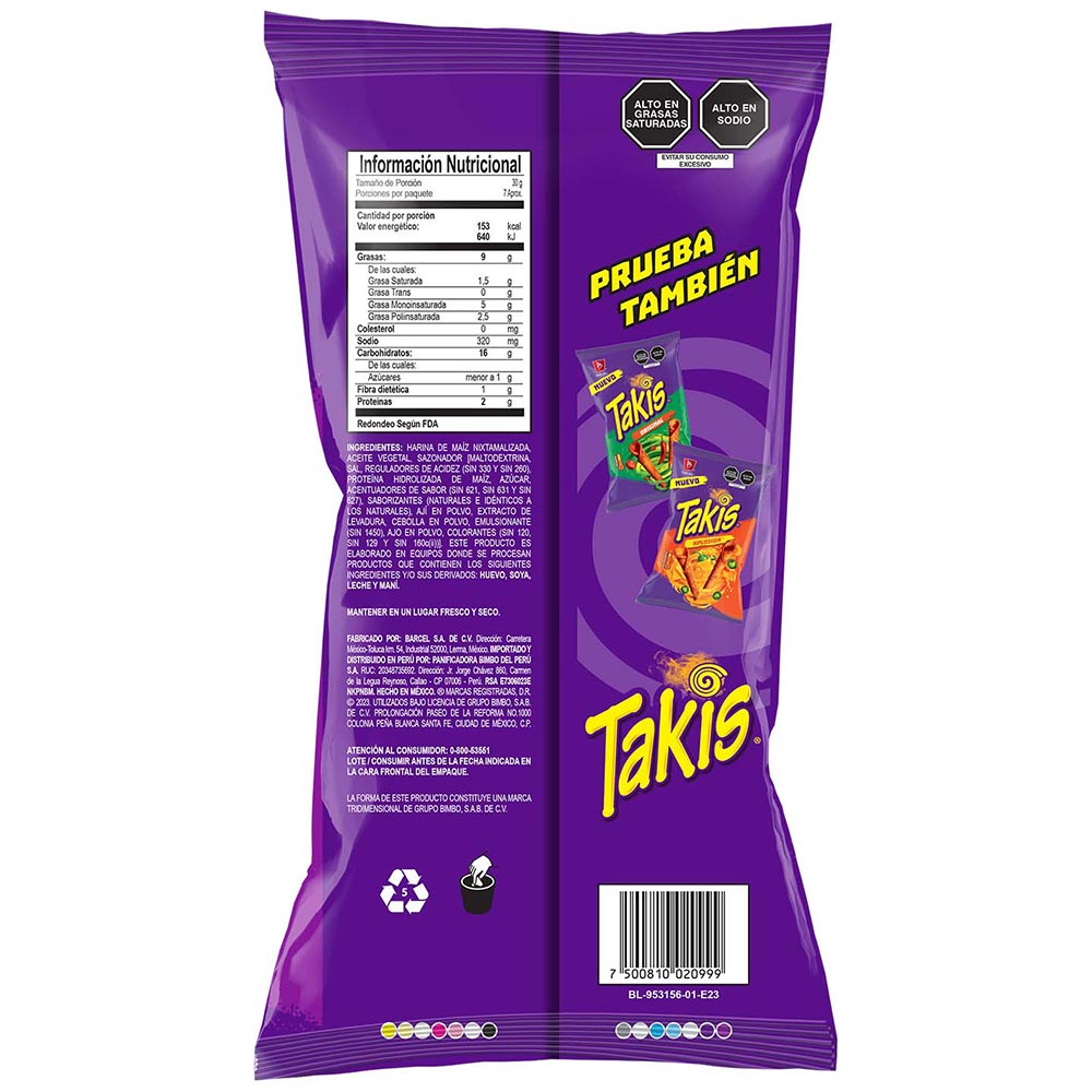 Tortillas de Maíz TAKIS Fuego Bolsa 200g | plazaVea - plazaVea