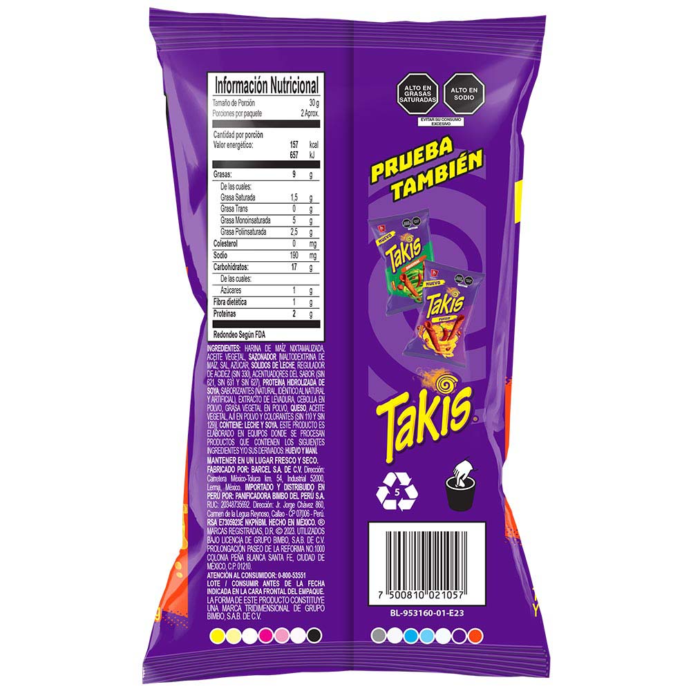 Tortillas de Maíz TAKIS Explosión Bolsa 56g | plazaVea - plazaVea