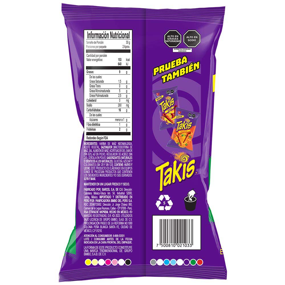 Tortillas de Maíz TAKIS Original Bolsa 56g | plazaVea - plazaVea