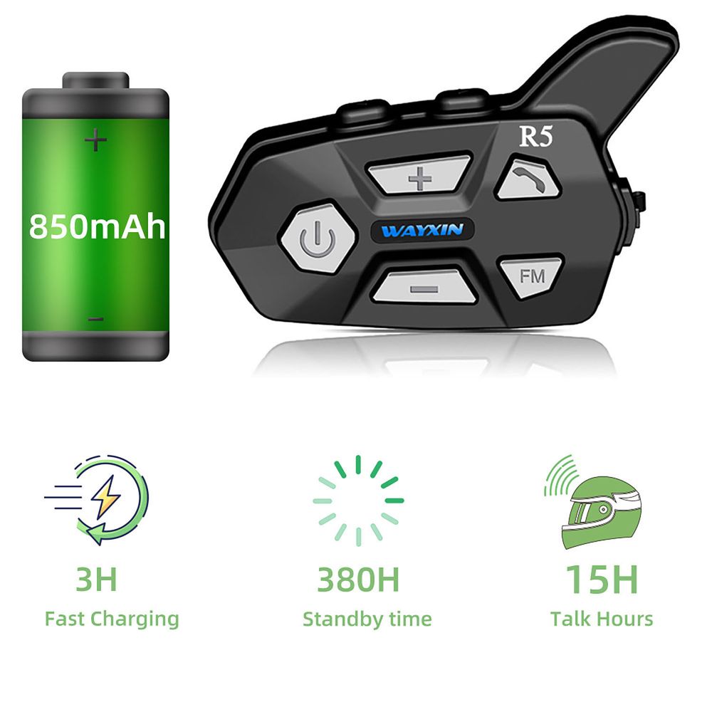 Intercomunicadores Para Casco De Motocicleta Wayxin 2 Uds 1200M Bt ...