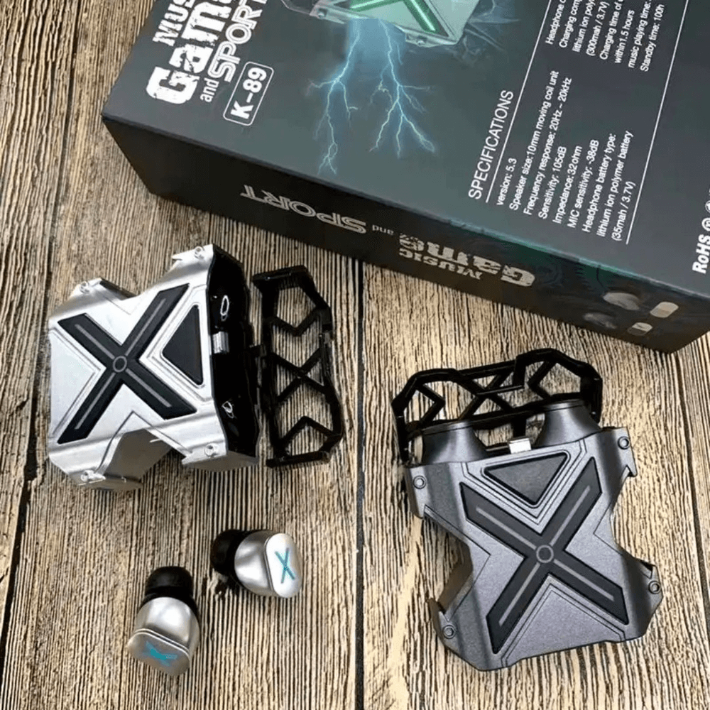 Audífonos Gamer Inalámbrico K89 con Cancelación de Ruido Negro ...