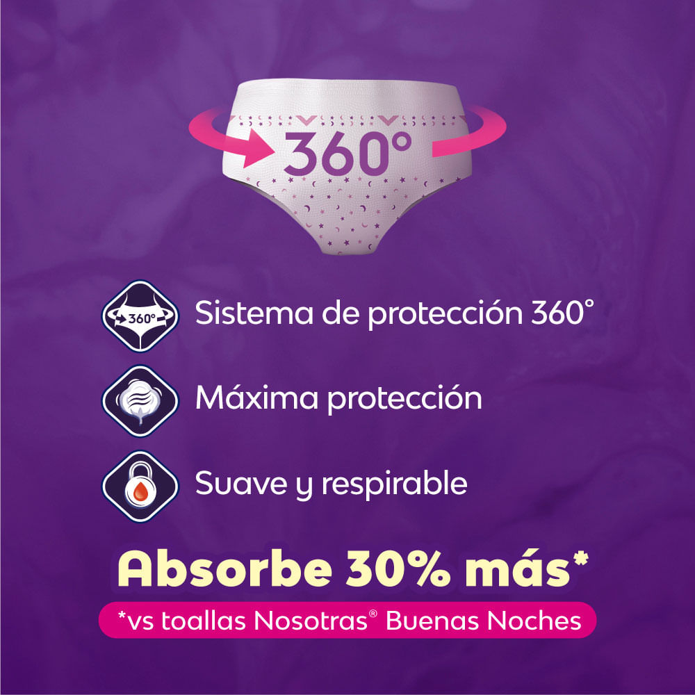Calzón Nocturno NOSOTRAS Máxima Protección Talla L/XL Paquete 3un | plazaVea - plazaVea PRD