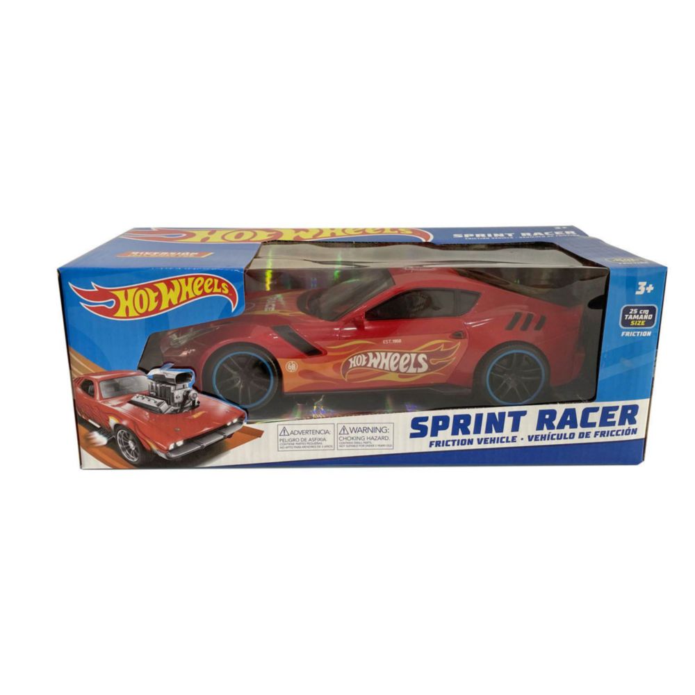 Carro Hot Wheels Friction Sprint Racer 25Cm Rojo | plazaVea - plazaVea