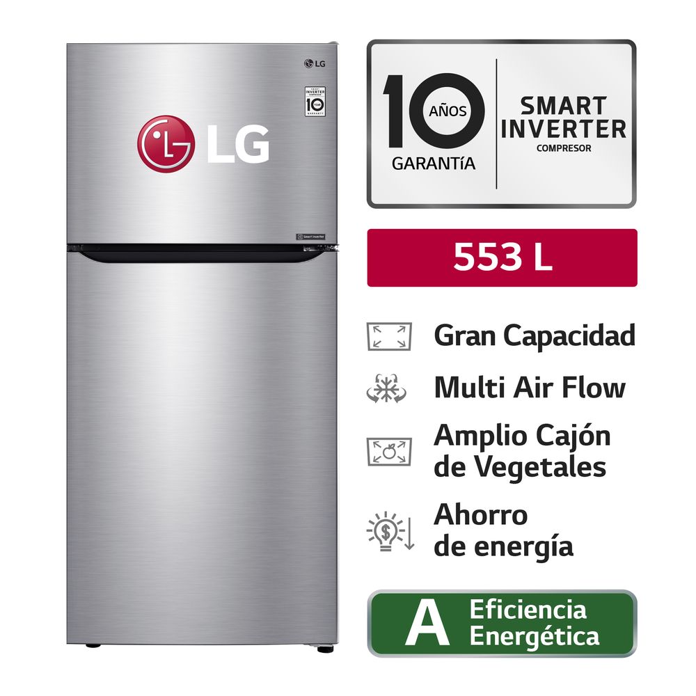 Refrigeradora LG 553L No Frost GT57BPSX Acero | plazaVea - plazaVea