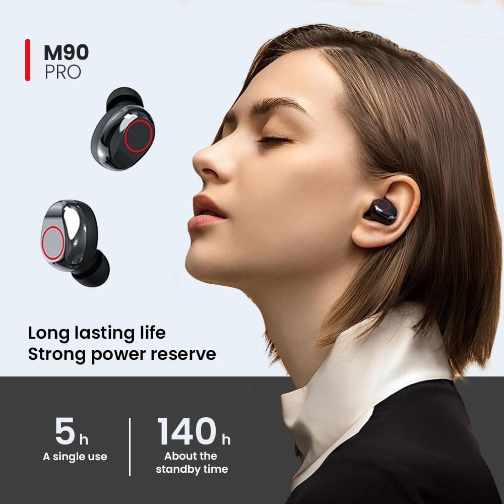 Auriculares inalámbricos M90 PRO con Bluetooth 5.3 Negro | plazaVea - plazaVea