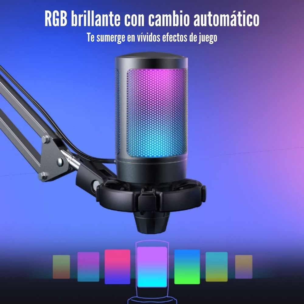 Micrófono Fifine Ampligame A6T RGB (incluye Brazo) Black | plazaVea ...