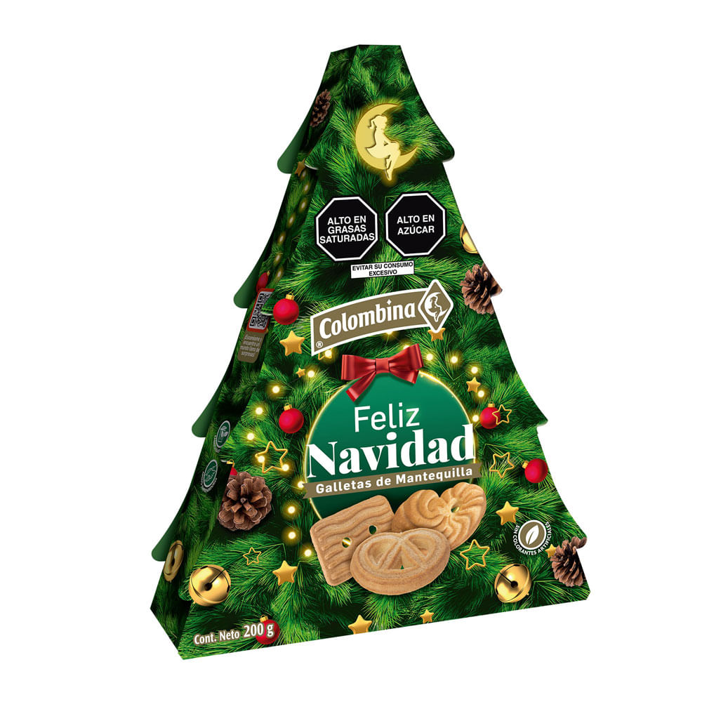 Galletas COLOMBINA Feliz Navidad Árbol Caja 200g | plazaVea - Supermercado
