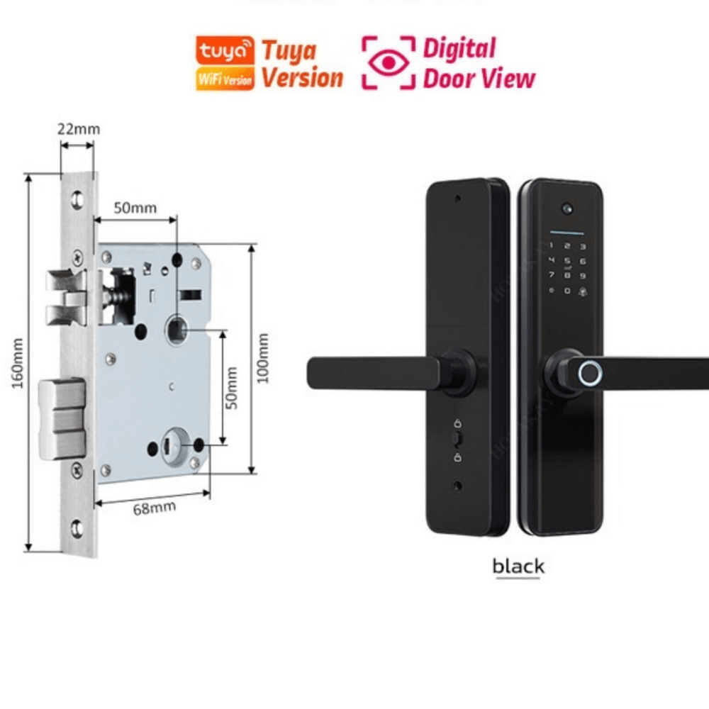 Cerradura Smart Gc Electric Gc012 Wifi Con Cámara Color Negro ...