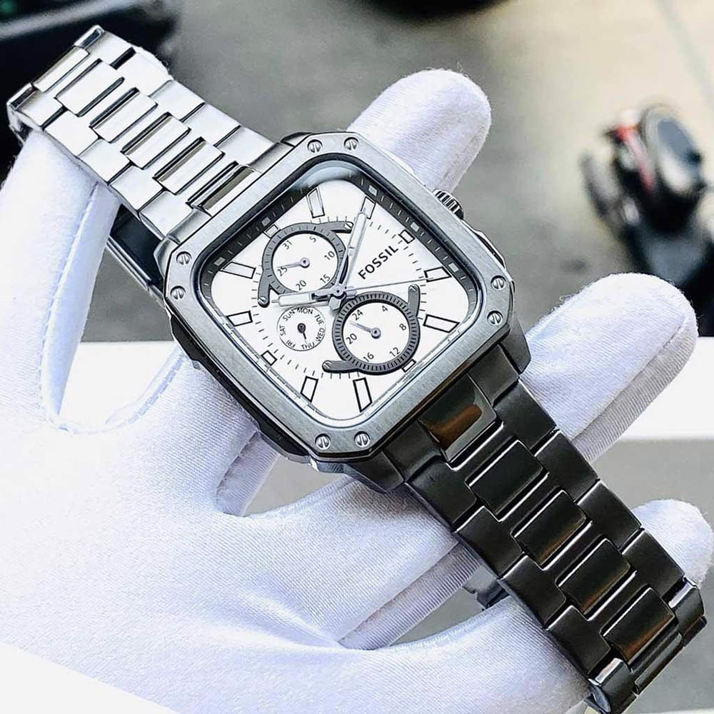 Reloj Fossil Inscription BQ2657 Multifuncional Acero Inoxidable Gris ...