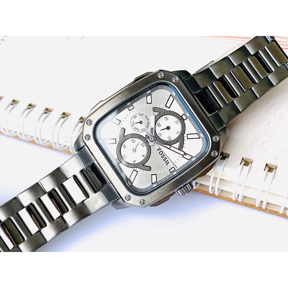 Reloj Fossil Inscription BQ2657 Multifuncional Acero Inoxidable Gris ...
