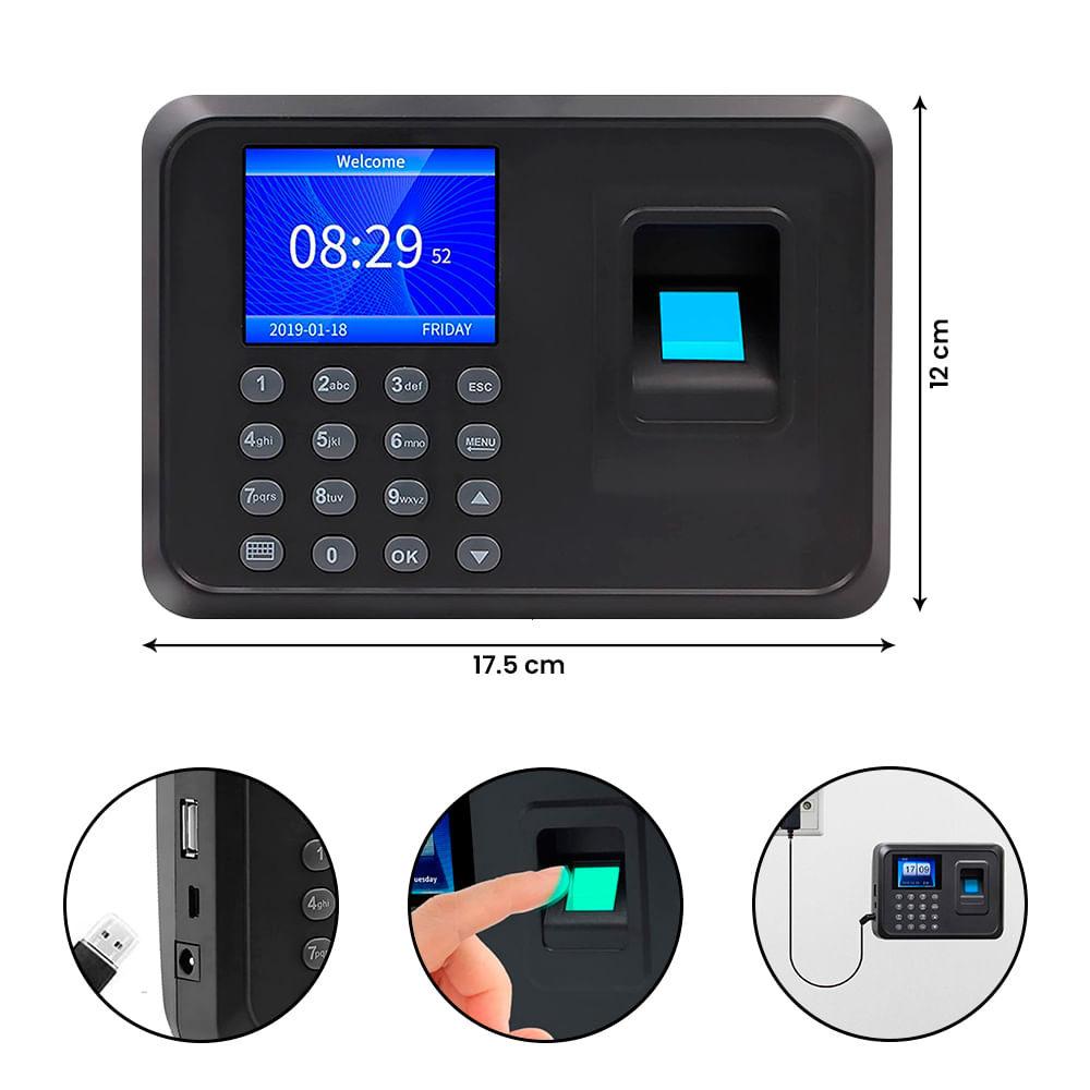 Reloj Control De Asistencia Con Huella Digital más USB | plazaVea ...