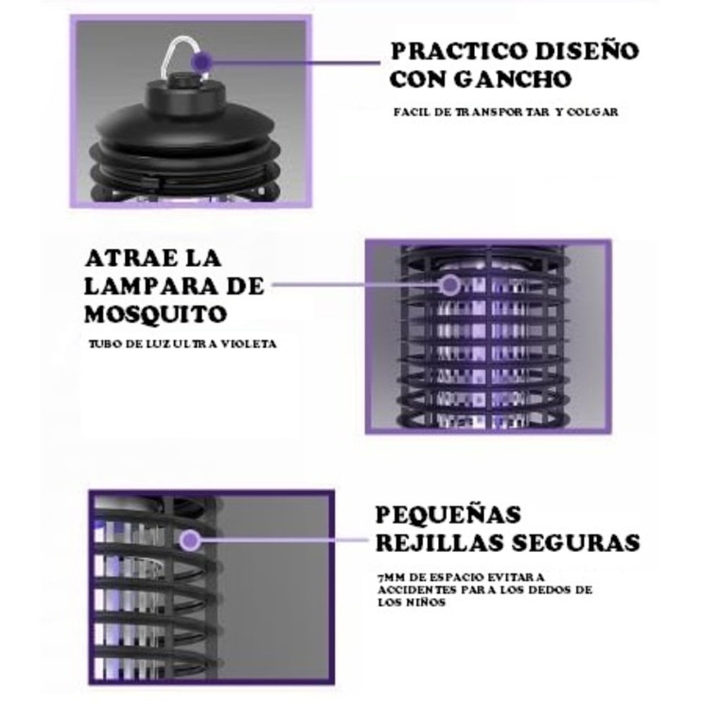 Maquina Para Matar Mosquitos Moscas Insectos Portátil Luz UV | plazaVea ...