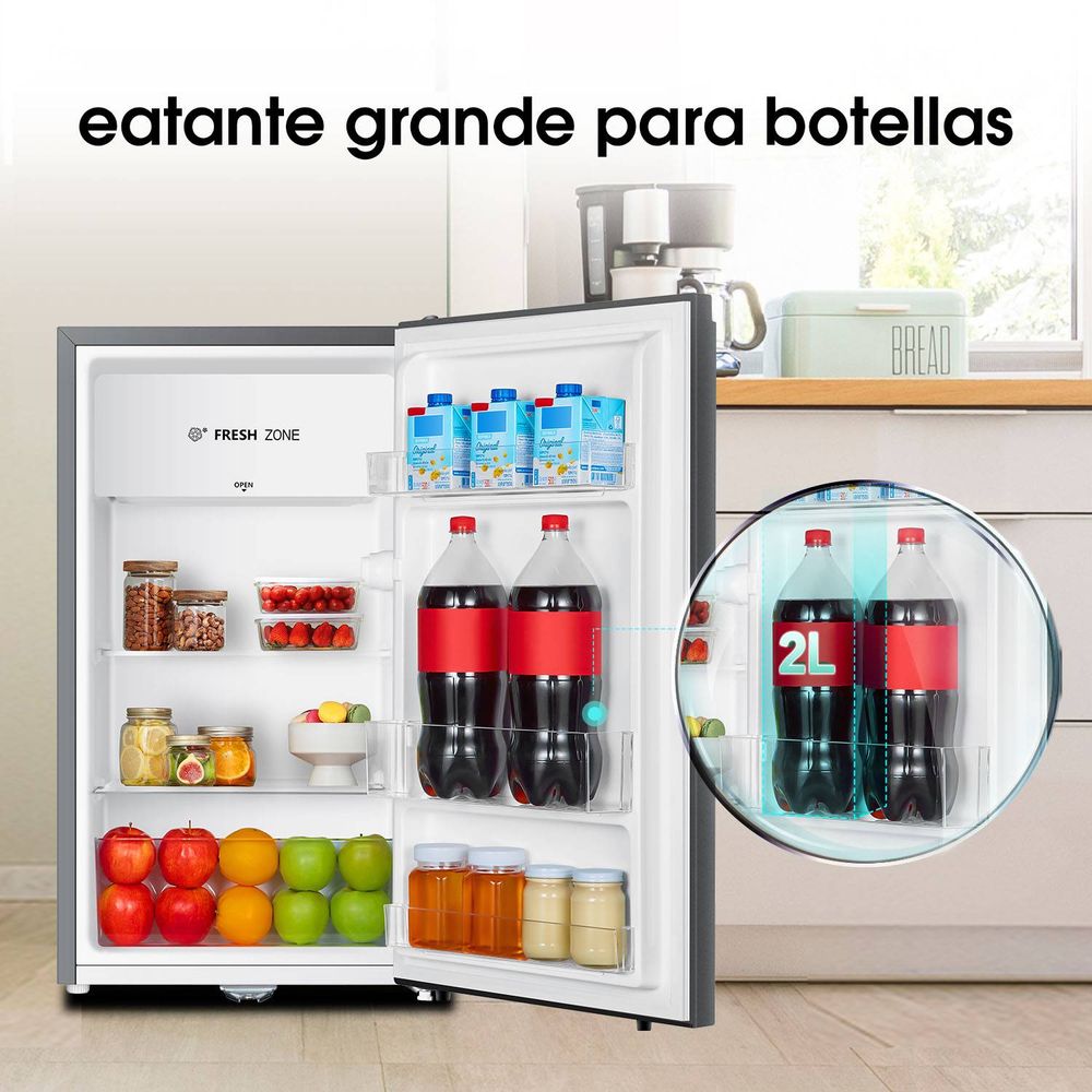 Frigobar Hisense RR121H 90 Litros Gris | plazaVea - plazaVea