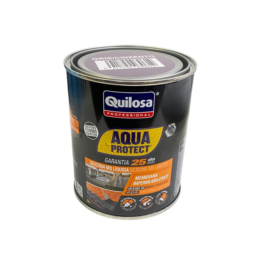 Impermeabilizante Quilosa Aquaprotec Silicona Ms Líquida 1 Kg Gris ...