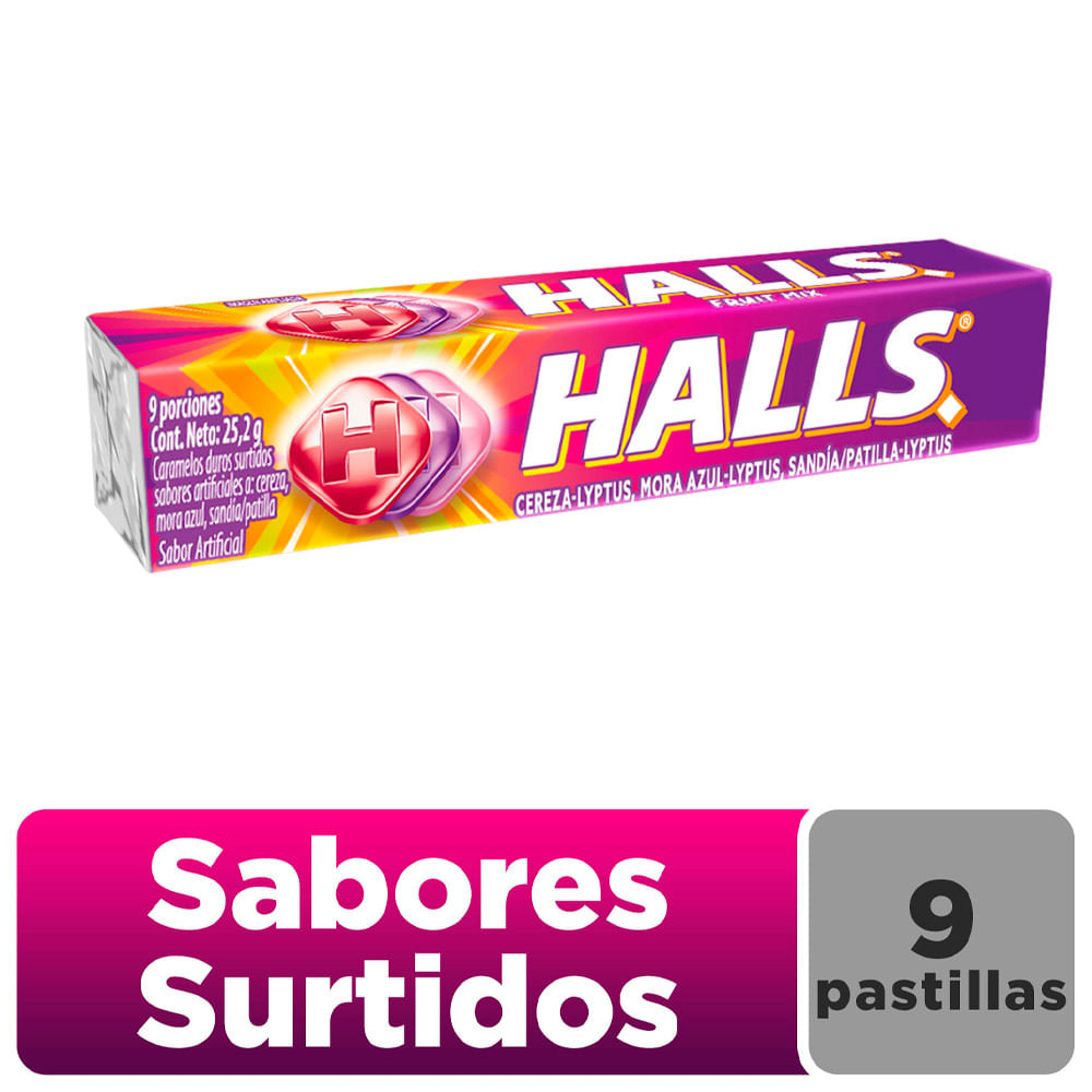 Caramelos HALLS Mix de Frutas Paquete 9un | plazaVea - Supermercado