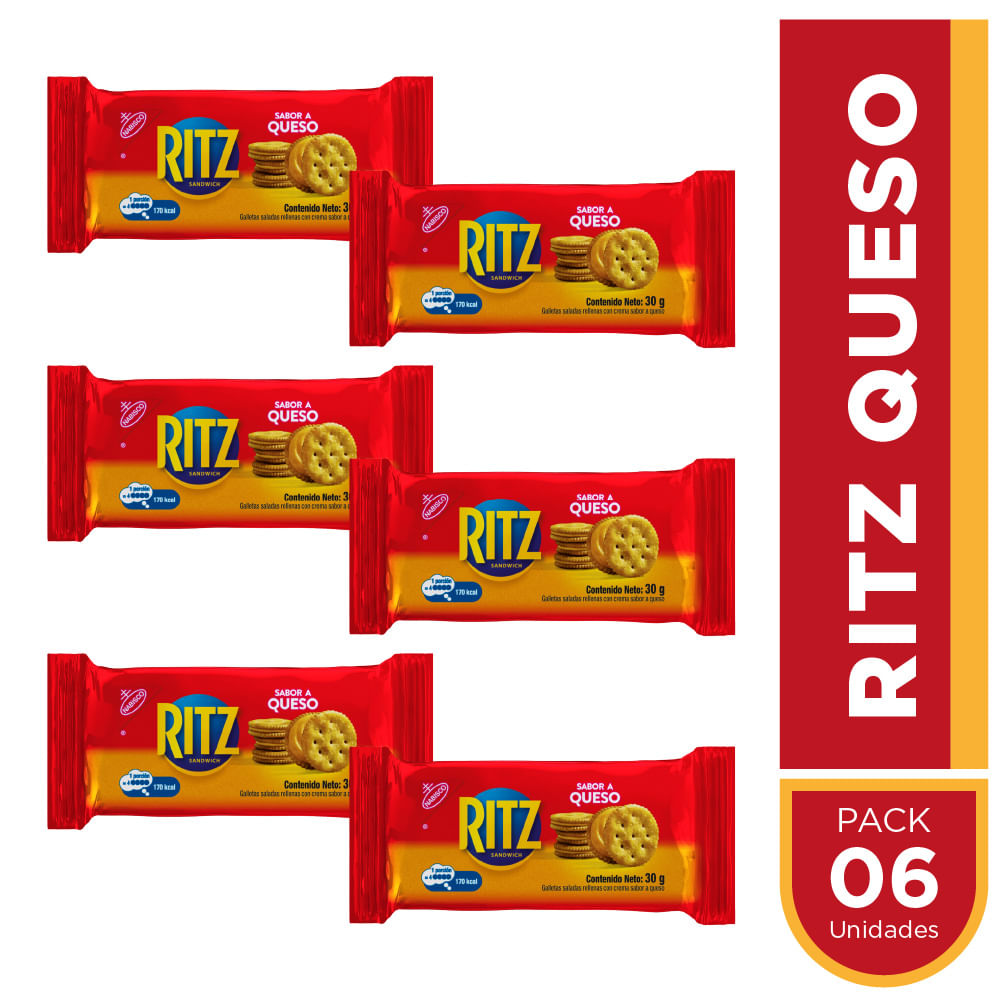 Galletas Saladas RITZ Sabor a Queso Bolsa 30g Paquete 6un | plazaVea ...
