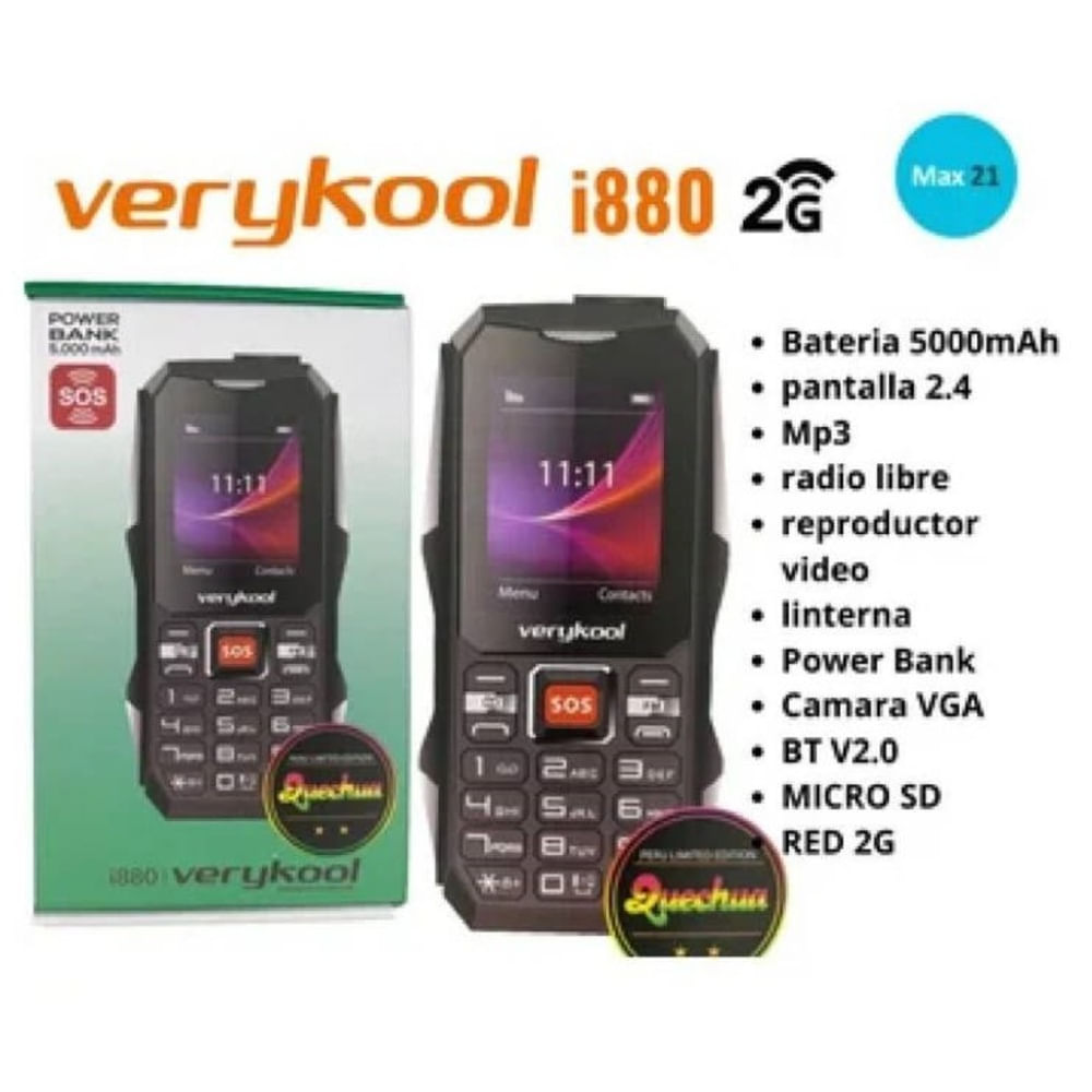 Celular Básico VERYKOOL i880 Adulto Mayor Robusto Gray| plazaVea - plazaVea