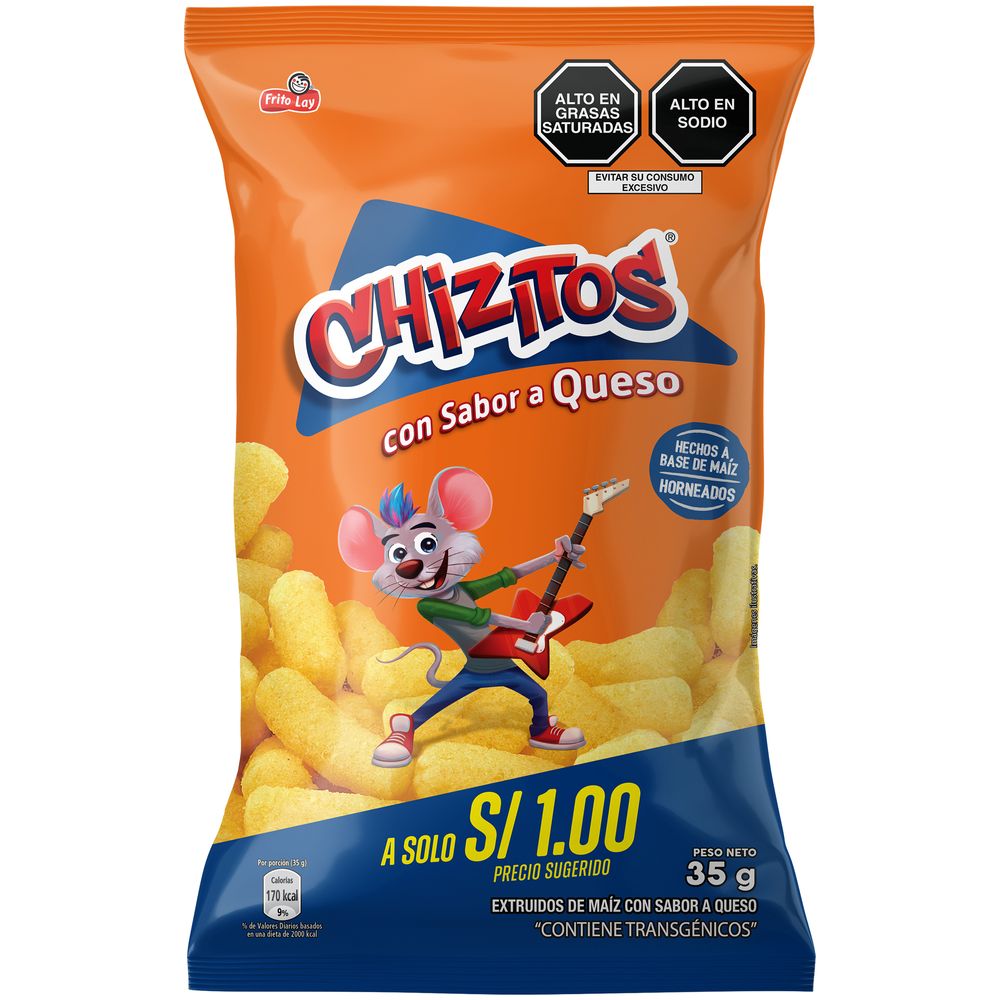 Chizitos FRITO LAY Sabor a Queso Bolsa 35g| plazaVea - Supermercado