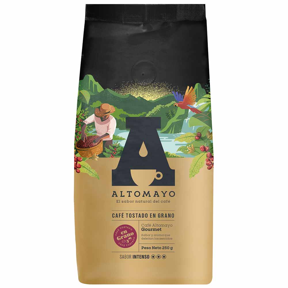 Café Tostado en Grano ALTOMAYO Gourmet Bolsa 250g | plazaVea - plazaVea PRD