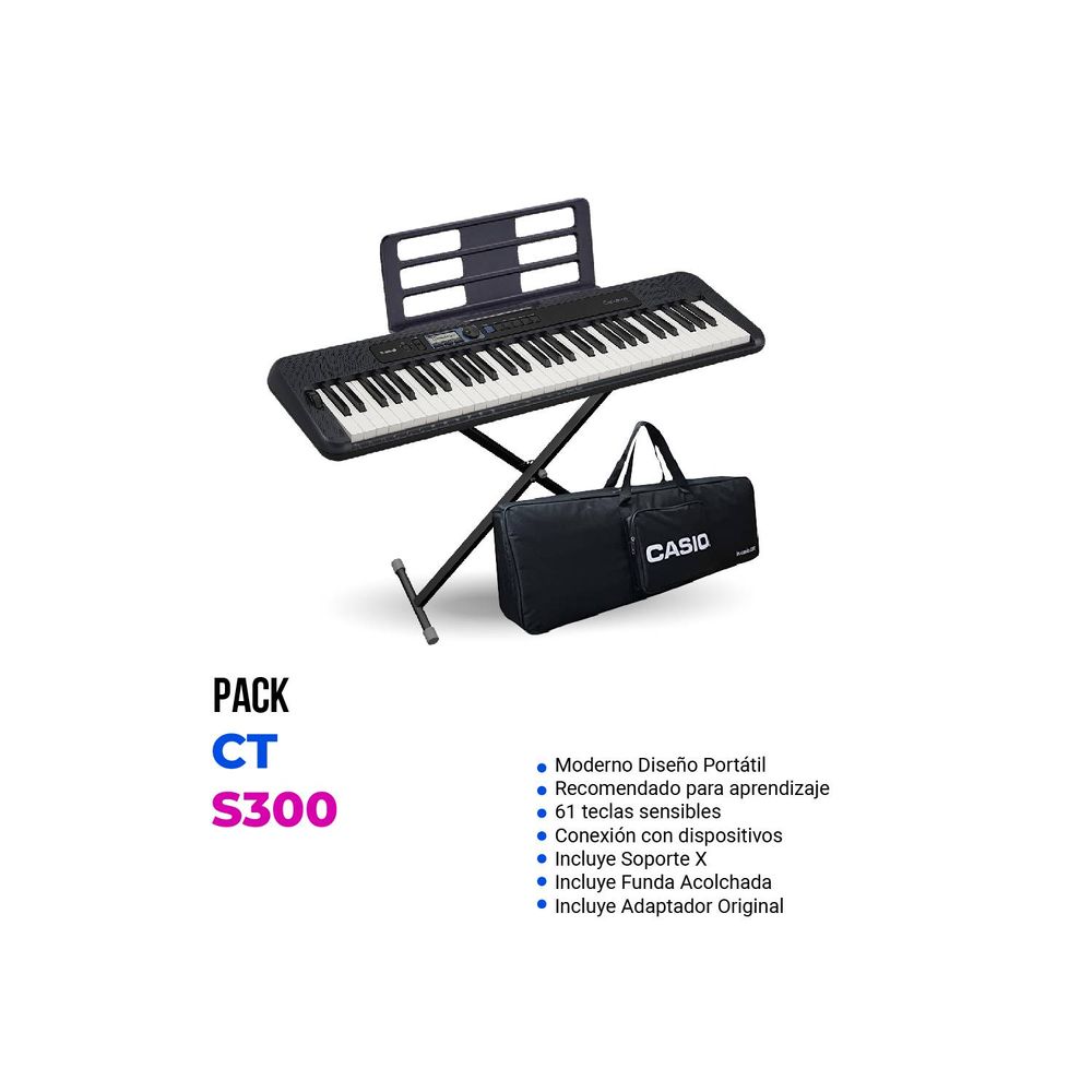 Teclado Casio Cts-300 Pack Sensible Portatil | plazaVea - plazaVea