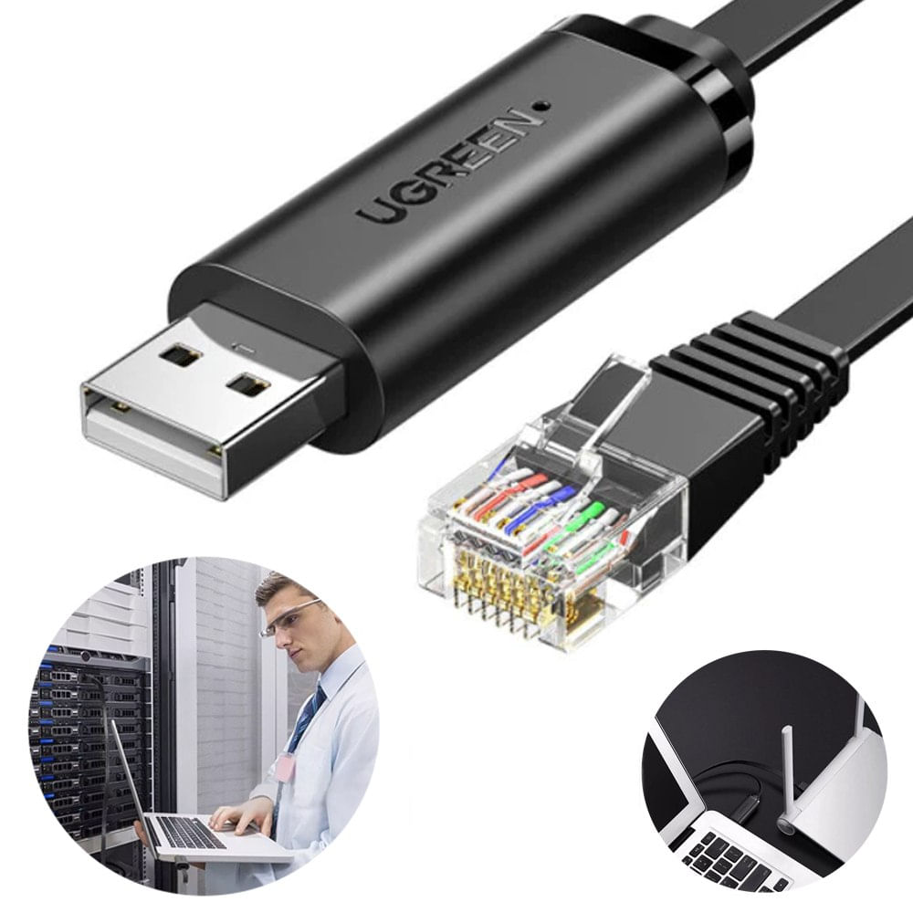 Cable USB a RJ45 UGREEN RS232 Consola Ethernet Red 3 Metros | plazaVea ...