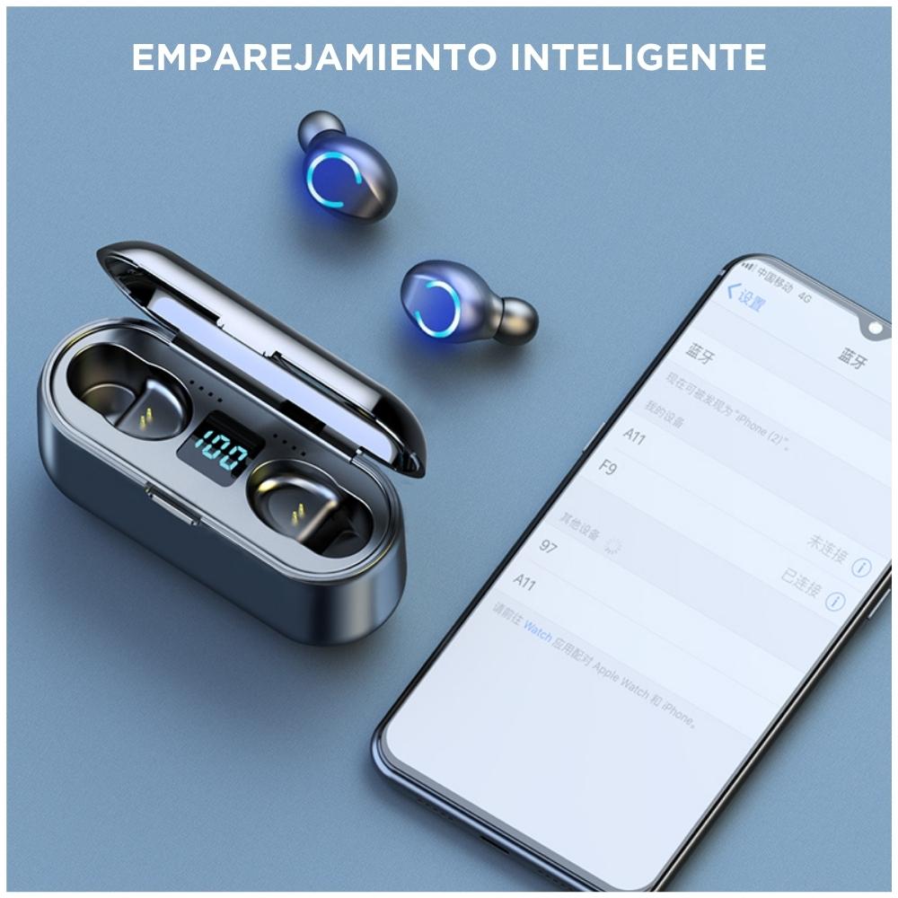 Audífonos Bluetooth Inalámbrico Power Bank Touch F9 Negro | plazaVea - plazaVea
