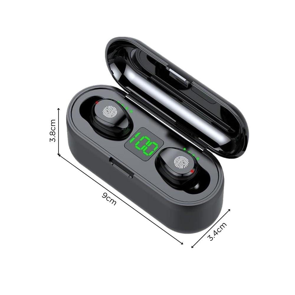 Audífonos Bluetooth Inalámbrico Power Bank Touch F9 Negro | plazaVea - plazaVea