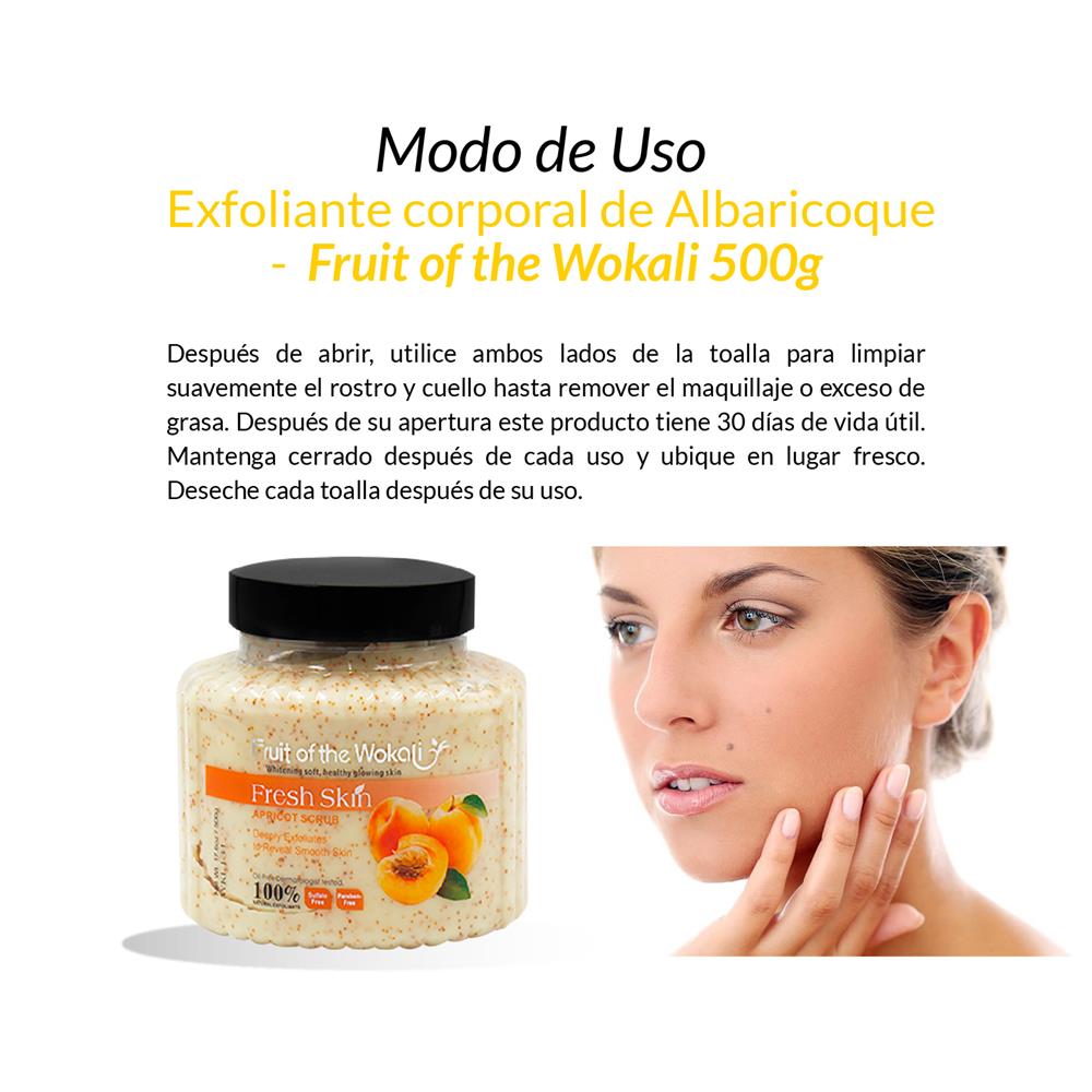 Exfoliante Corporal de Albaricoque Fruit of the Wokali 500 Gramos 3 ...