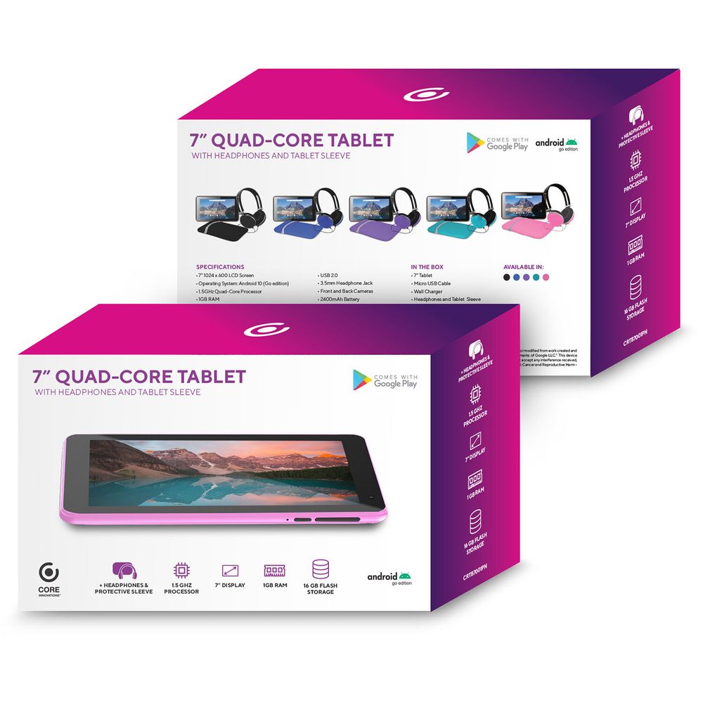 Tablet Core Innovations Crtb7001 de 7 con 16Gb Rosa | plazaVea - plazaVea