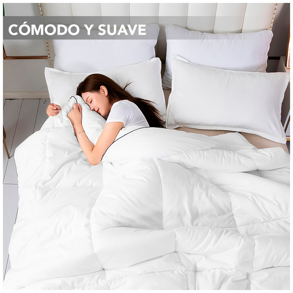 Edredón de Cama Tessi Toque de Plumas 240*260cm RM3 Blanco | plazaVea ...