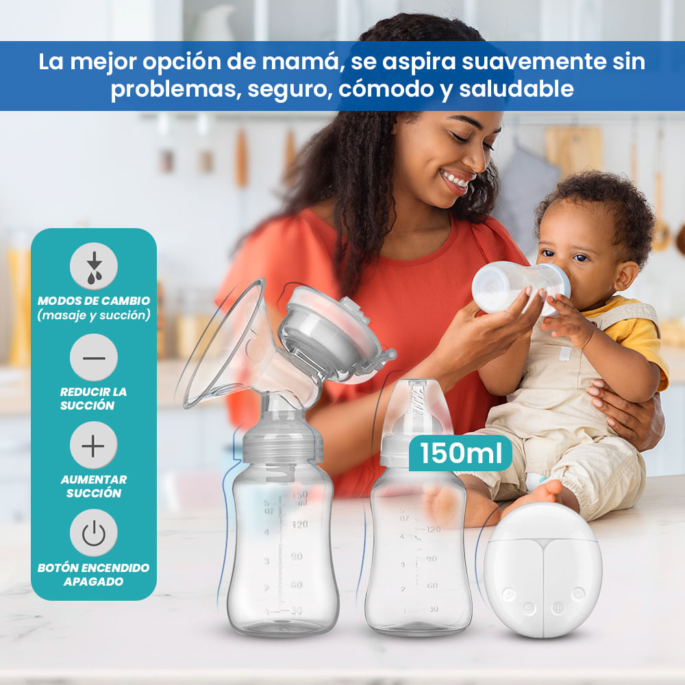 Extractor Leche Materna Eléctrico Doble 2 modos masaje y succión RH228 ...