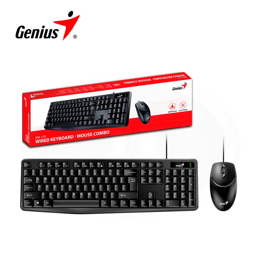Kit Teclado y Mouse Genius Wired keyboard KM-170 Alámbrico | plazaVea ...
