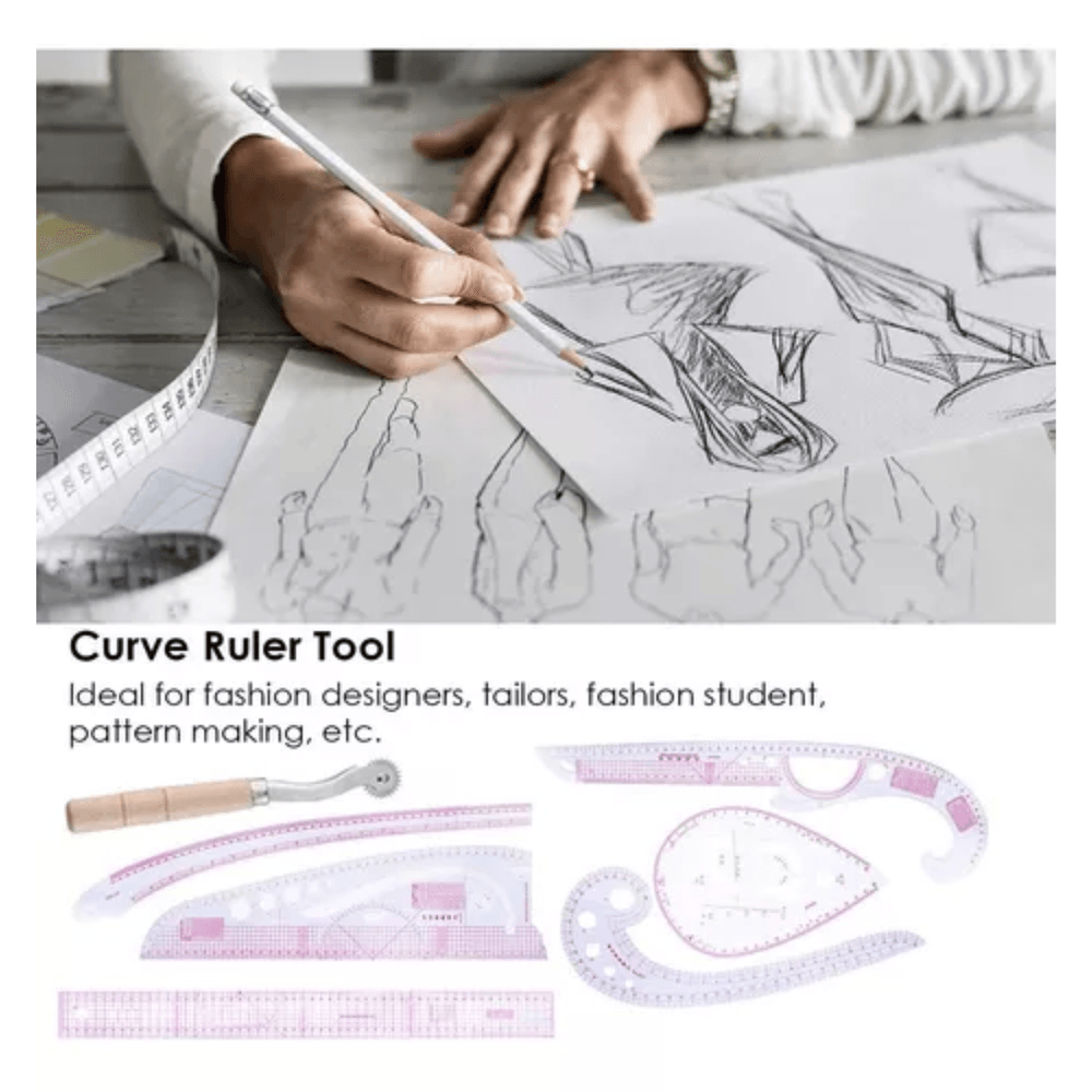 Set de Reglas Francesa para Moldes Confección Sastre Regla Patronaje ...