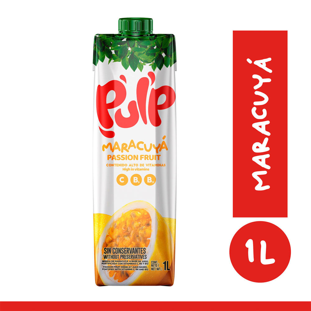 Jugo PULP Maracuyá Caja 1L | plazaVea - Supermercado