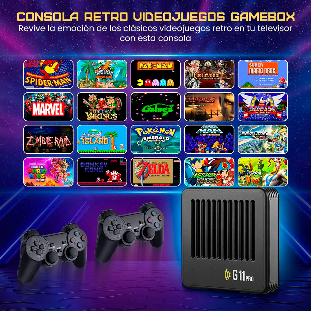Consola Videojuegos Gamebox G11 Pro Tv Box 128GB 4k con mandos ...
