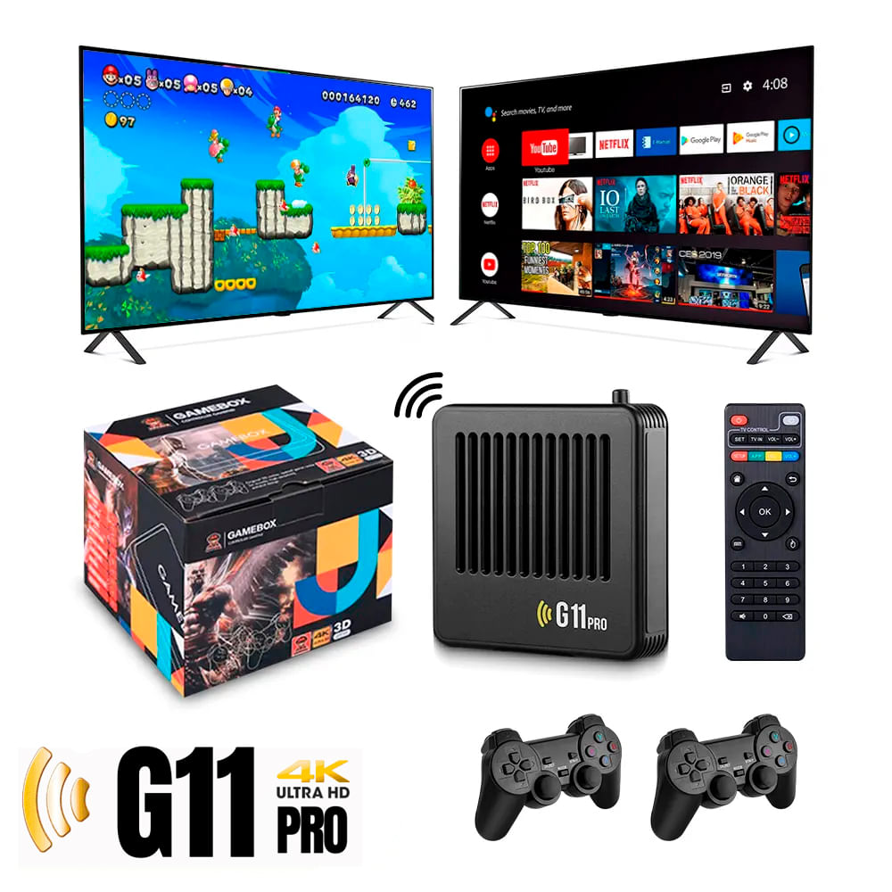 Consola Videojuegos Gamebox G11 Pro Tv Box 128GB 4k con mandos ...