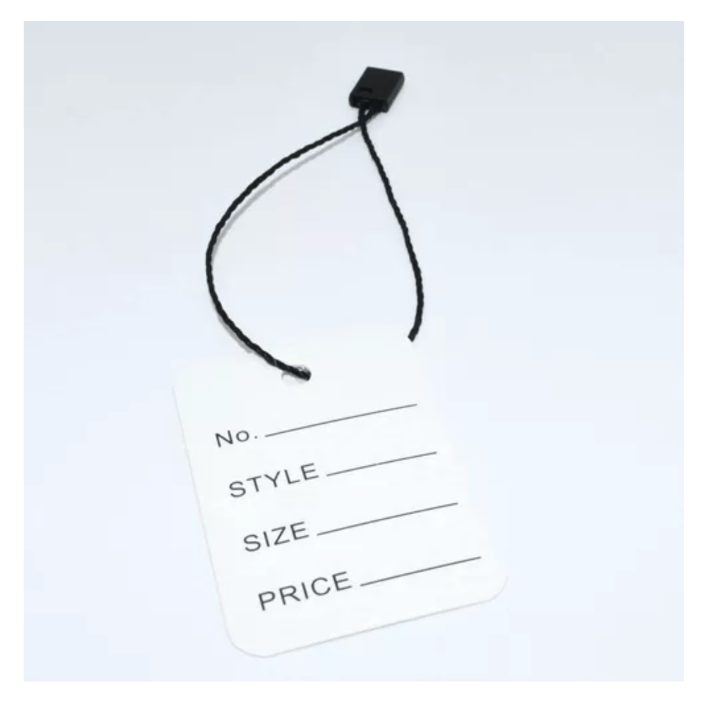 Hilo Nylon Pitas Hang Tag Negro Cuerditas Cordón Manual para Etiqueta ...