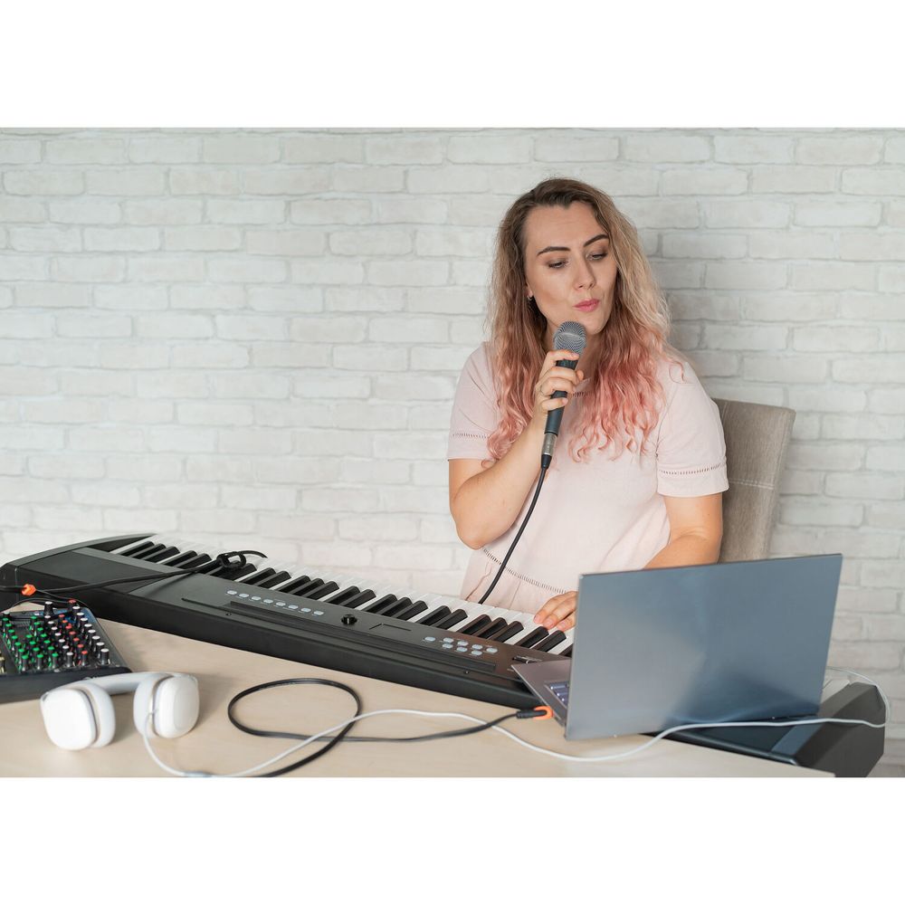 Kit de Micrófono Dinámico Polsen Dm Usx1 con Auriculares de Monitor de ...