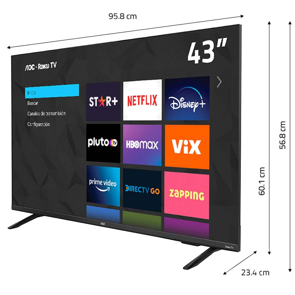 Televisor AOC LED 43" FHD Smart TV 43S5135 | plazaVea - plazaVea