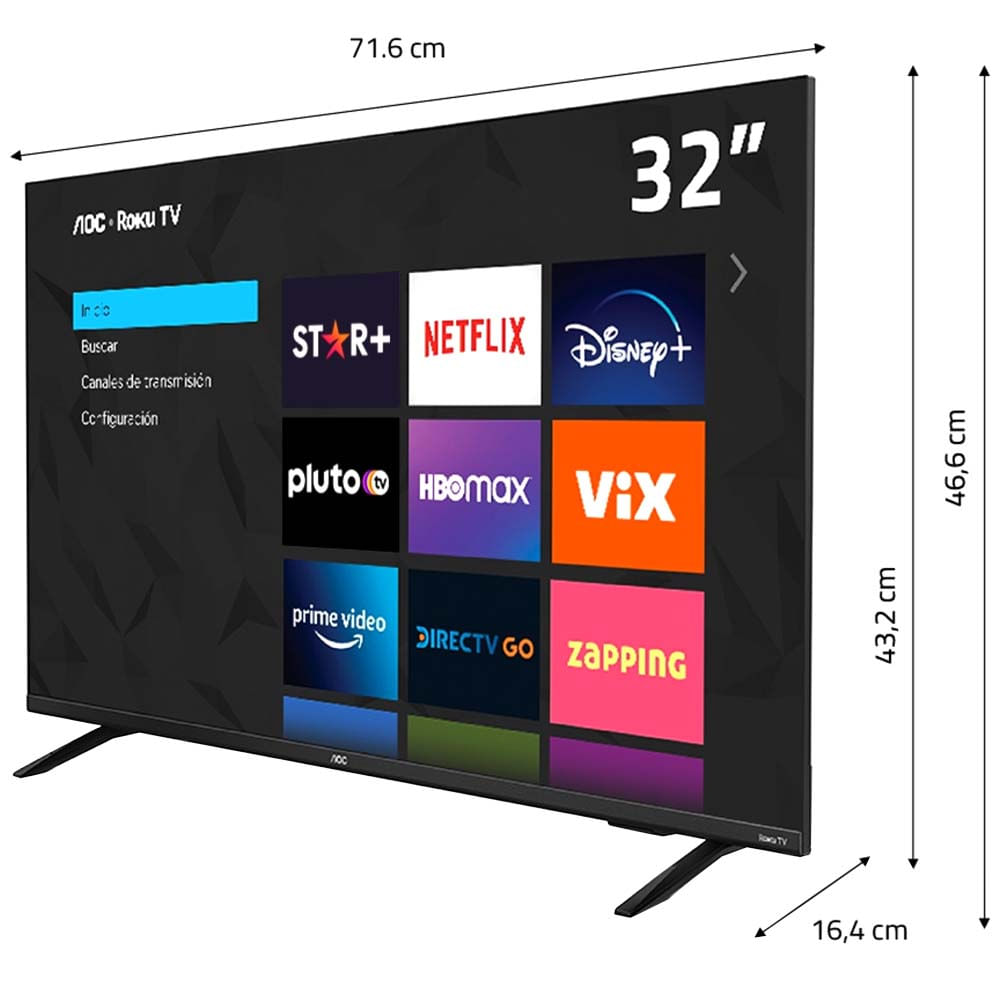 Televisor AOC LED 32" HD Smart TV 32S5135 | plazaVea - plazaVea