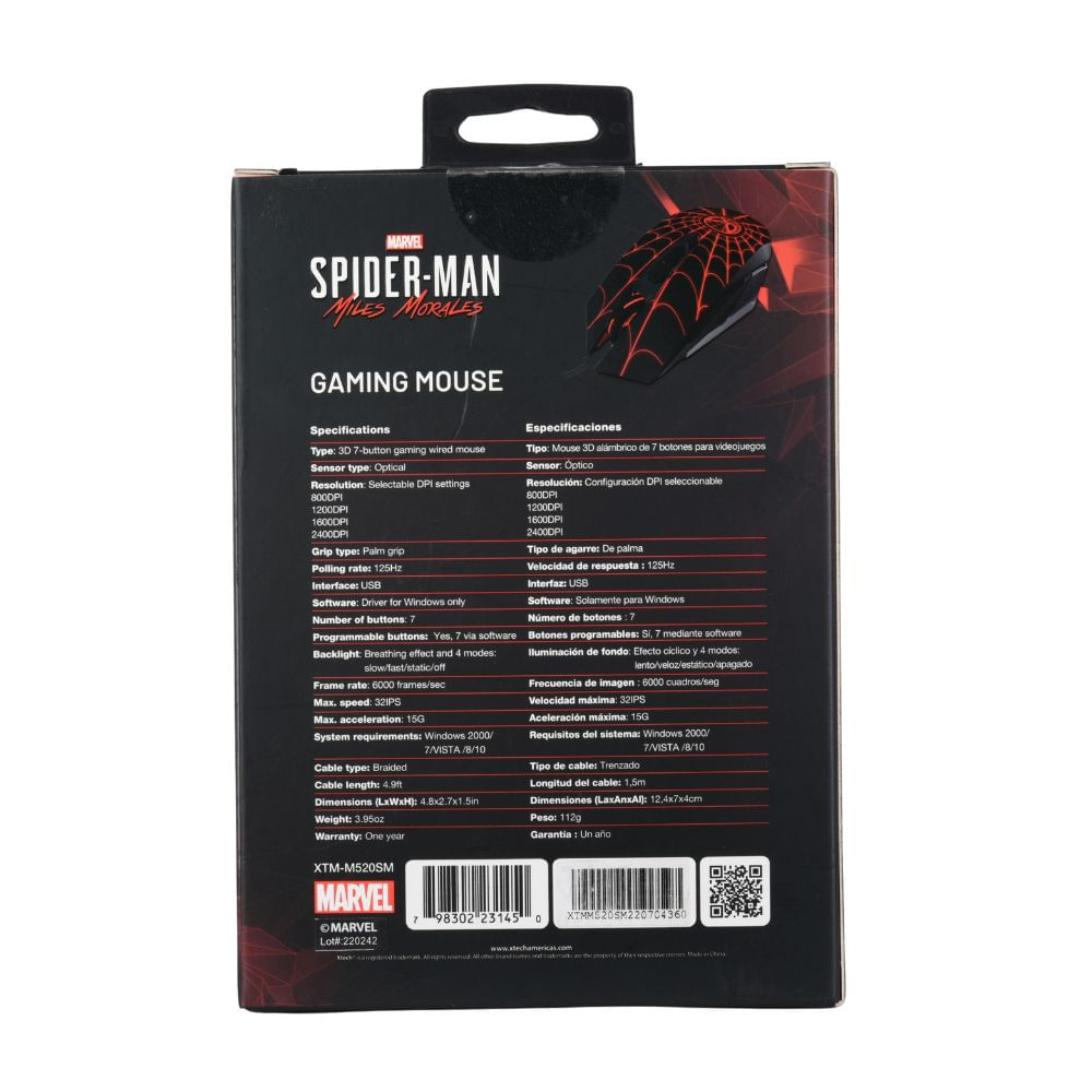 Mouse gamer Spiderman Xtech Marvel | plazaVea - plazaVea