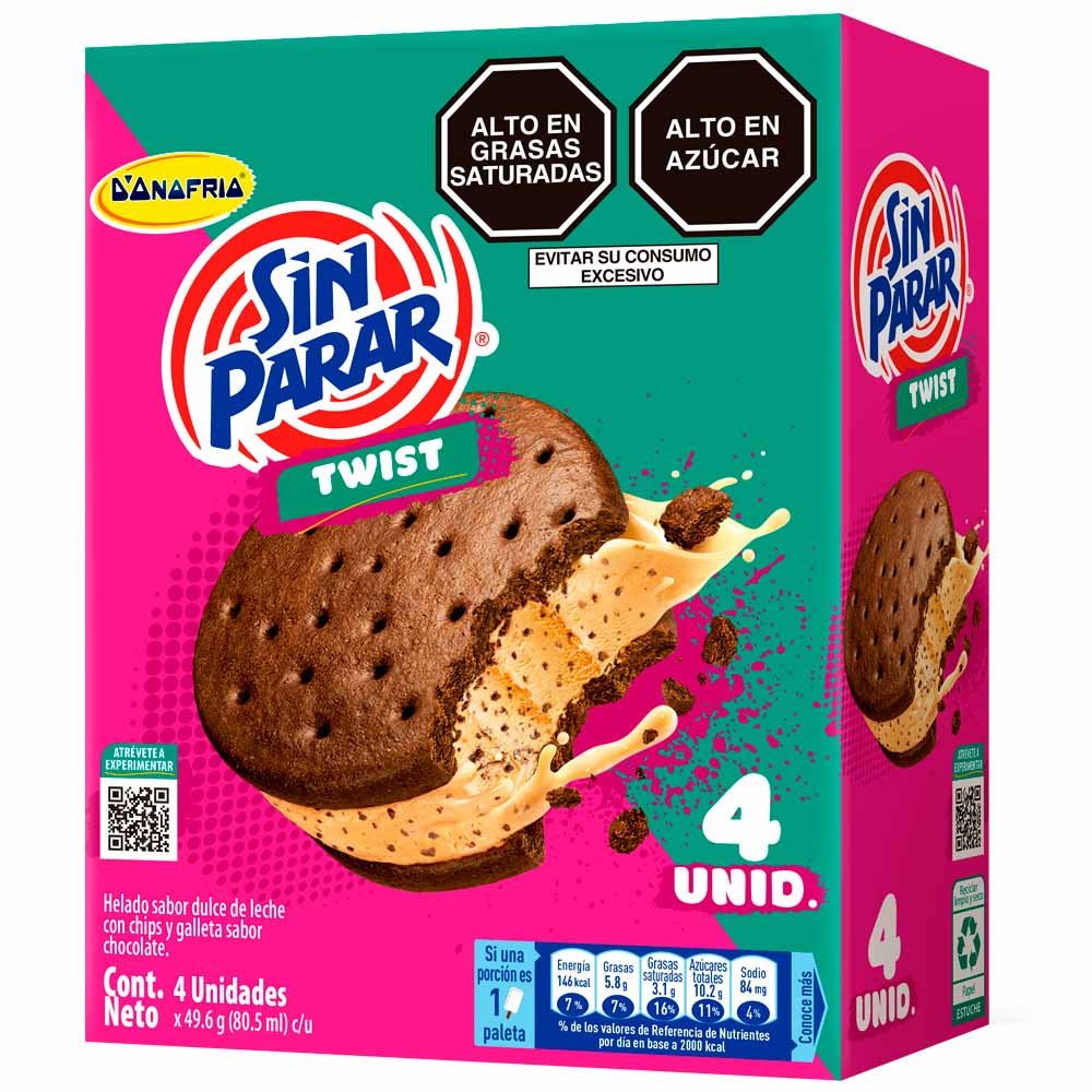Helado D'ONOFRIO Sin Parar Twist Caja 4un | plazaVea - Supermercado