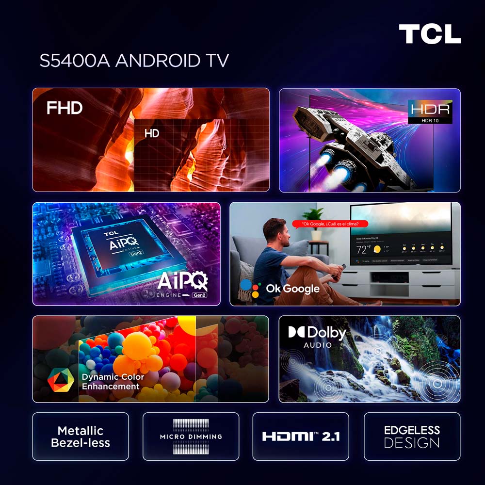 Televisor TCL LED 40" FHD Smart TV 40S5400A | plazaVea - plazaVea