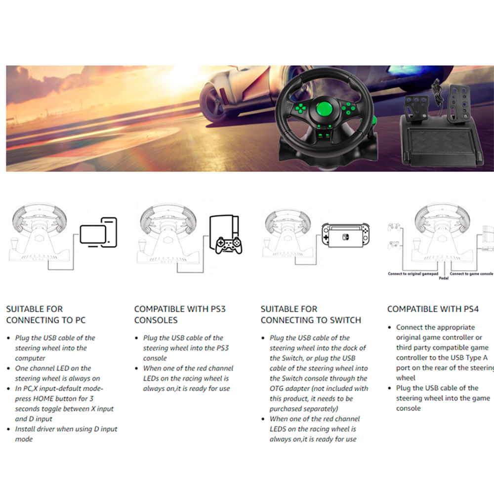 Timon Gamer con Pedal y Palanca para PC PS4 PS3 Switch | plazaVea ...