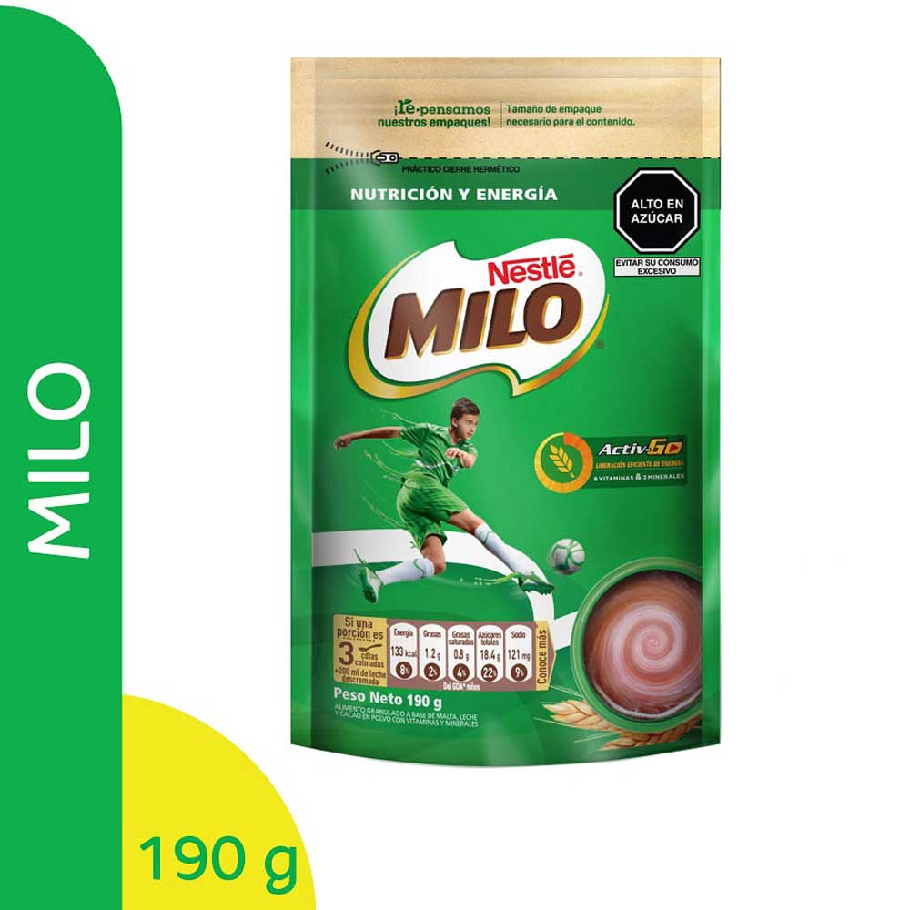 Fortificante Granulado MILO Activ - Go Doypack 190g | plazaVea ...