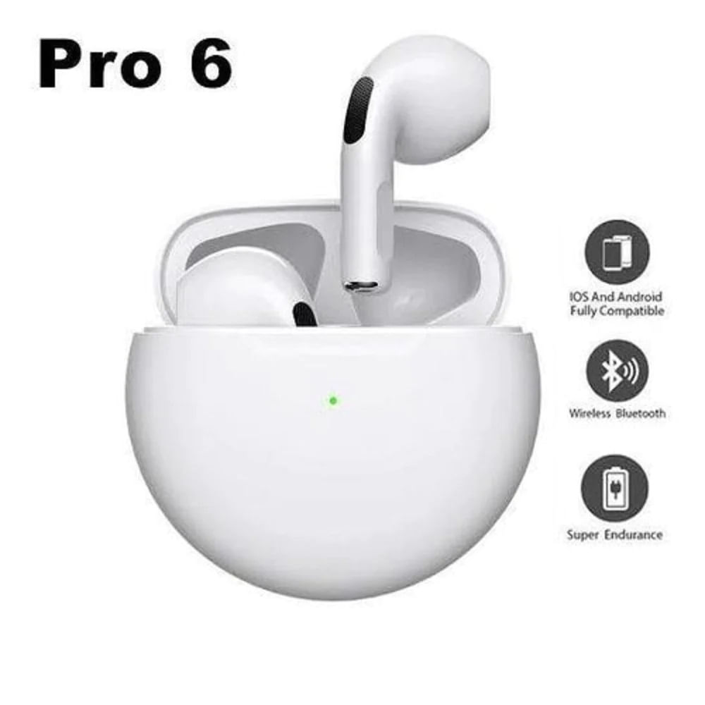 Audífonos Bluetooth Pro 6 Negro + Audífonos Bluetooth Pro 6 Blanco ...