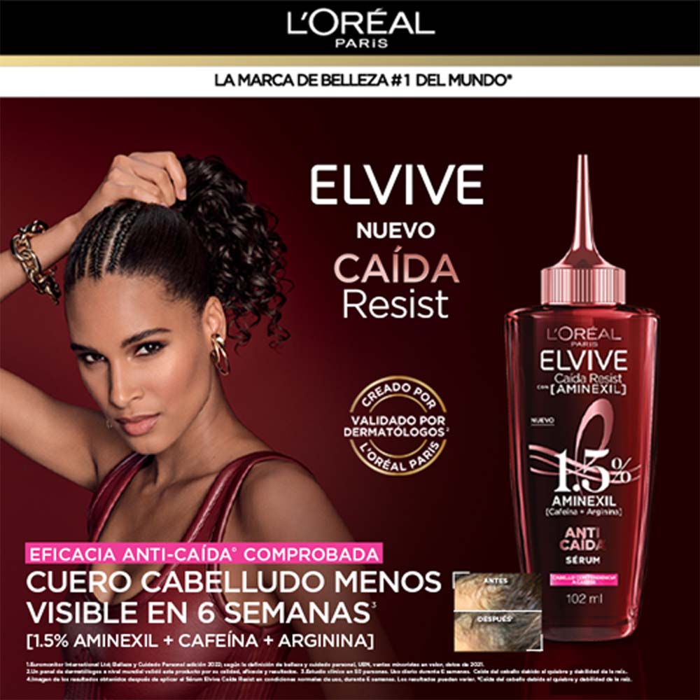 Sérum Anti-Caída ELVIVE 1.5% Aminexil Frasco 102ml | plazaVea - plazaVea