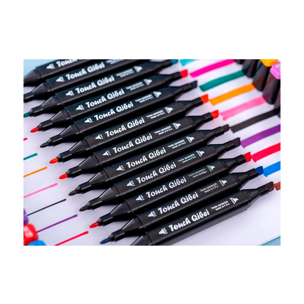 Plumones Touch 120 Piezas Doble Punta con Base | plazaVea - plazaVea