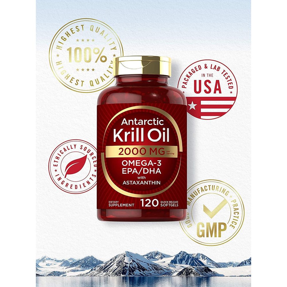Krill Oil 2000mg 120 Capsulas + Omega 3 - Carlyle | plazaVea - plazaVea