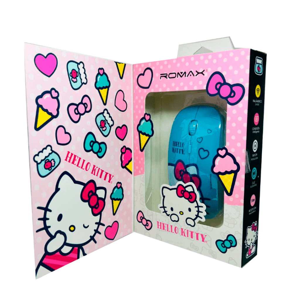 Mouse Inalambrico ROMAX de Hello Kitty Color Turquesa | plazaVea - plazaVea